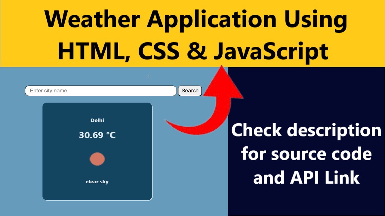 Weather App Using Html Css And Javascript With Source Code