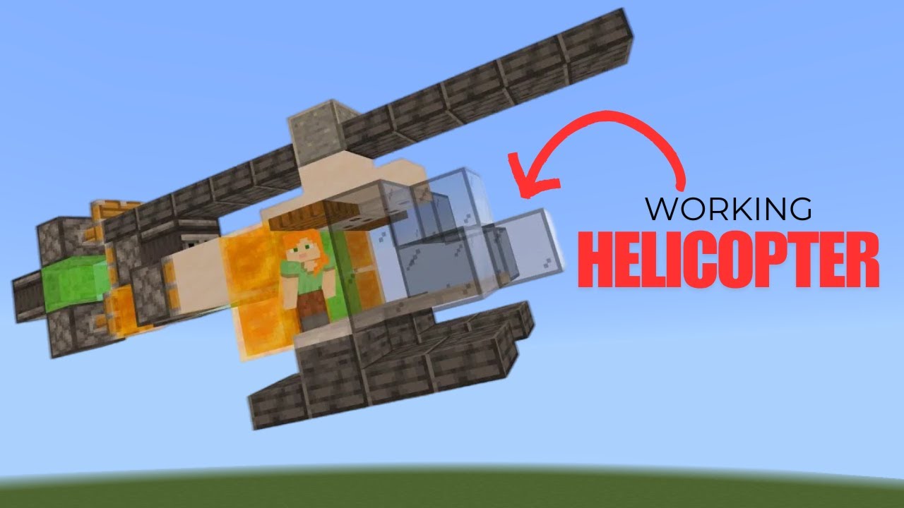 How To Build A Working Helicopter рџљѓ In Minecraft Bedrock Java P E Youtube