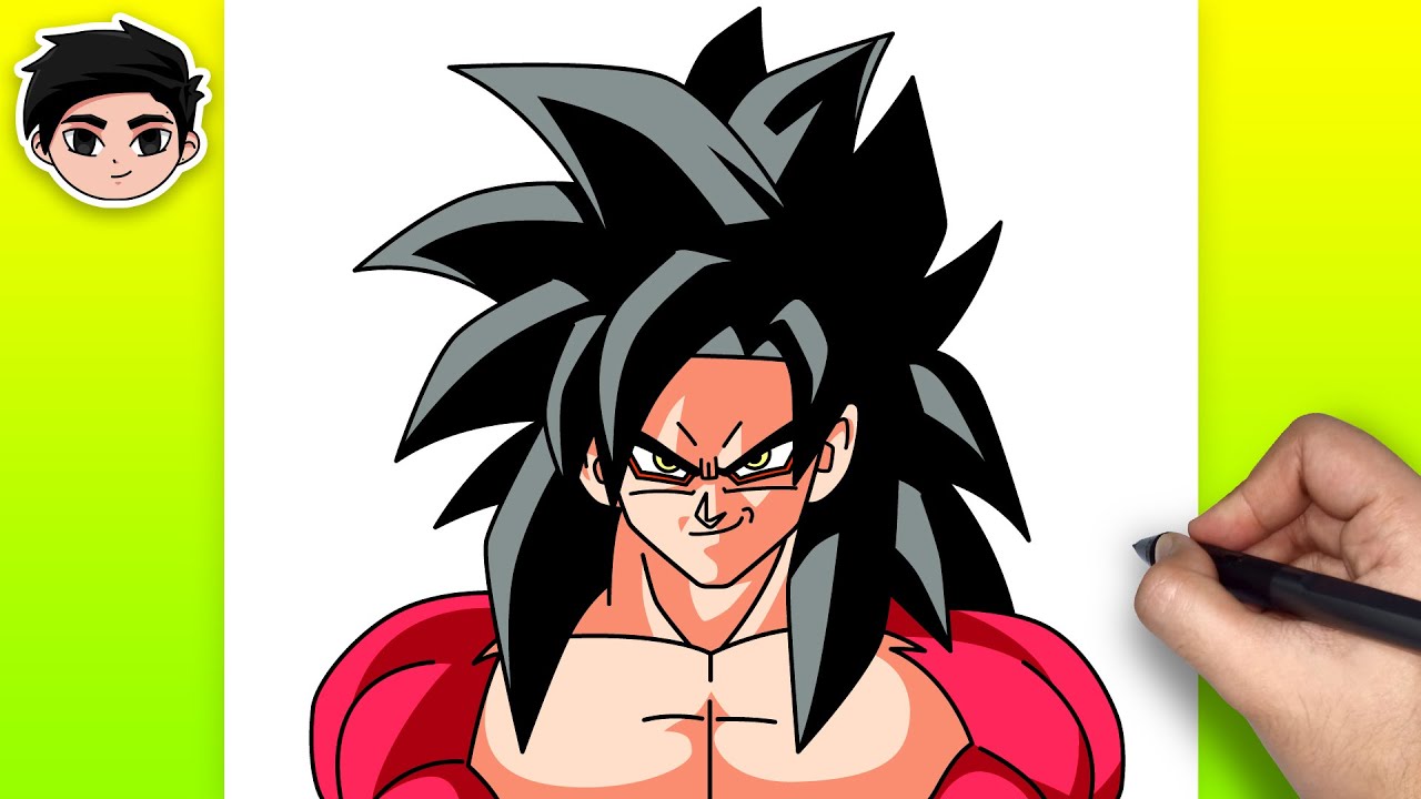 How To Draw Goku Ssj4 Dragon Ball Easy Tutorial Youtube