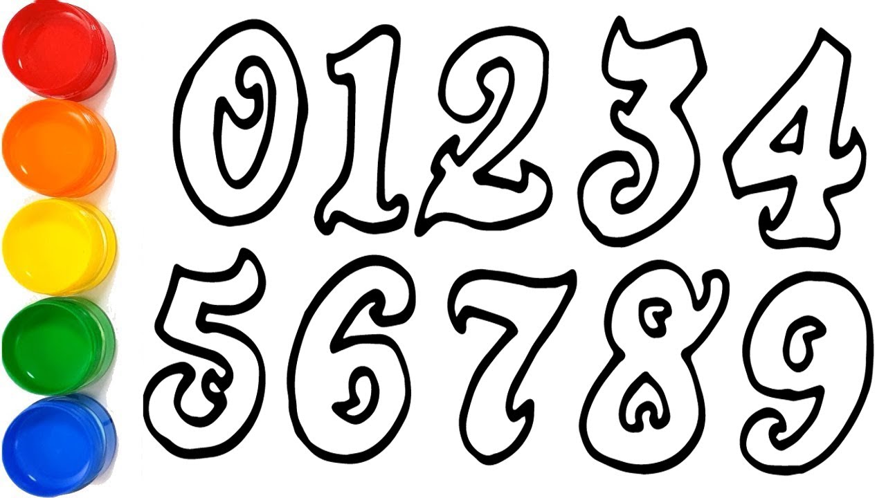 1234567890 Let S Learn To Draw And Paint Numbers 1 To 10 Easy