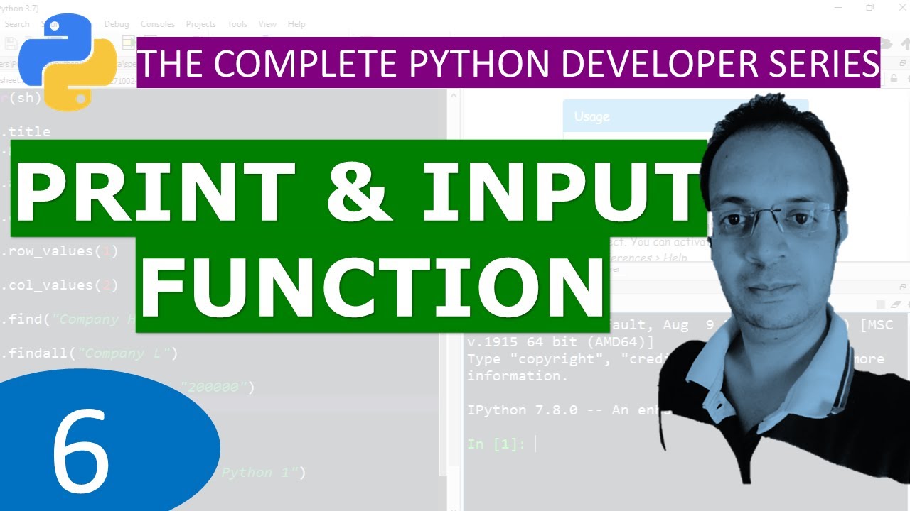 6 Python Print Function Input Function Python Tutorial Developer
