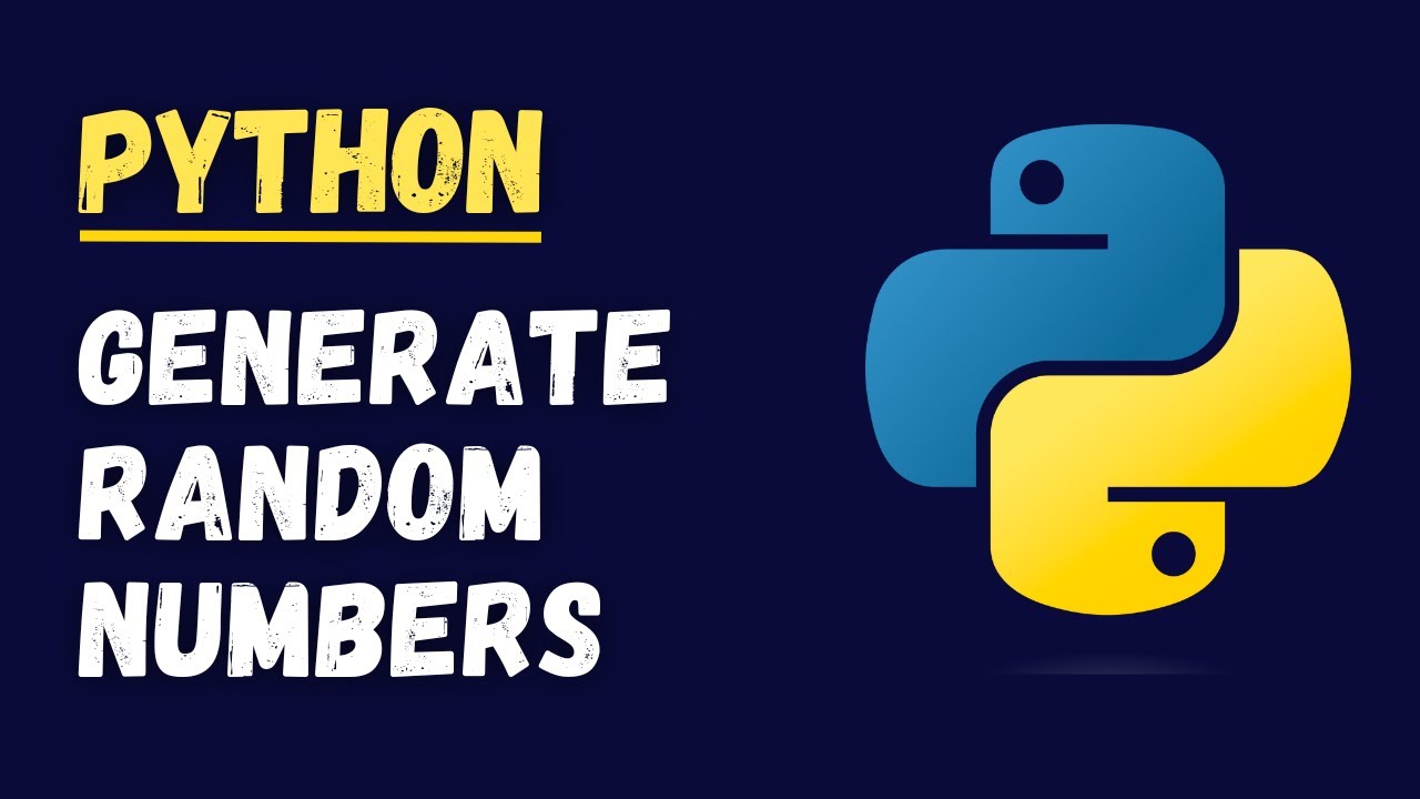 Generate Random Numbers Python Tutorial For Beginners Coding