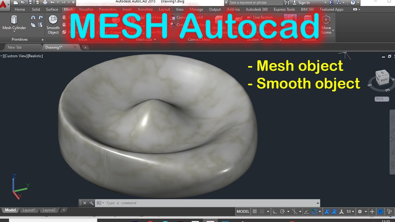 Trik Mesh Autocad Youtube