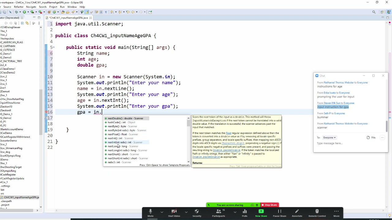 Ch4 Cw 1 Create A Java Program That Prompts The User To Enter A Name