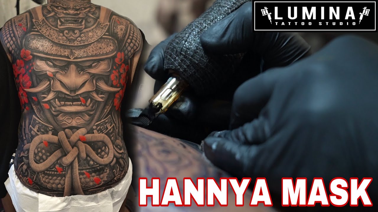 Clasic Japanese Style Hannya Mask Tattoo Full Back Tattoo Youtube