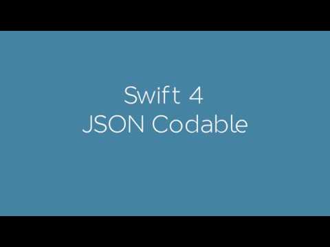Swift 4 Coding And Decoding Json Object With The Codable Protocols