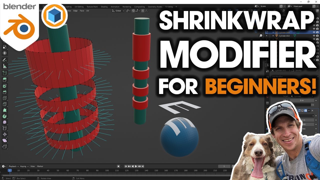 How To Use The Shrinkwrap Modifier In Blender For Beginners Youtube