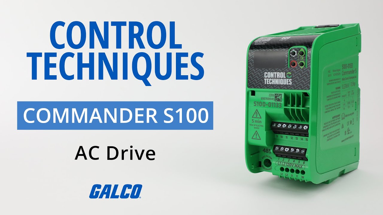 Control Techniques Commander S100 Ac Drive Galco Youtube