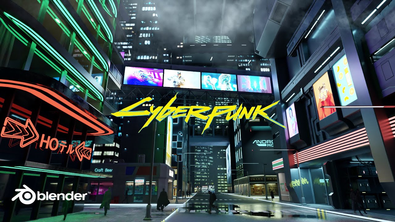 Create A Cyberpunk City In Blender Youtube