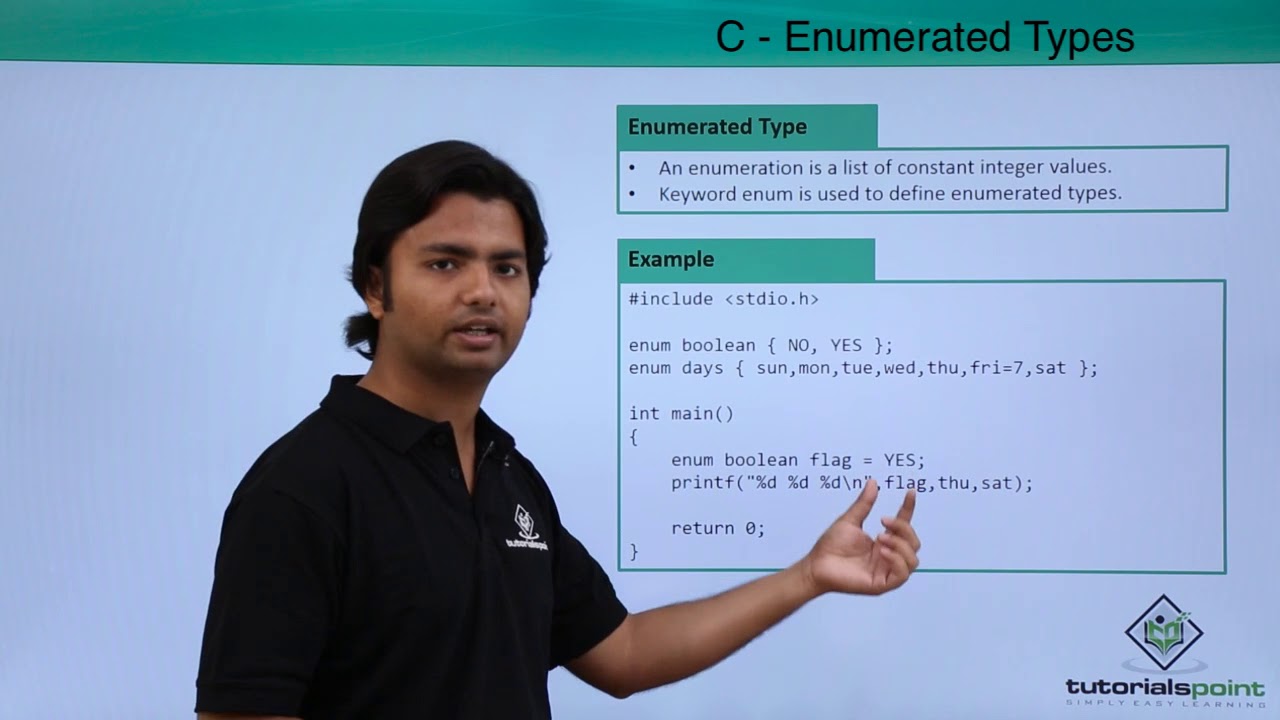 C Enumerated Types Youtube