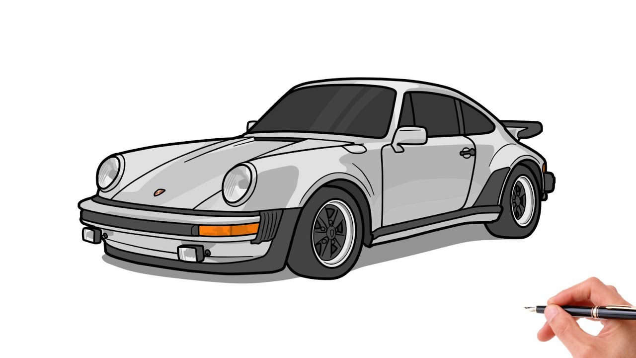 How To Draw A Porsche 911 1975 Step By Step Drawing Porsche 930 Turbo