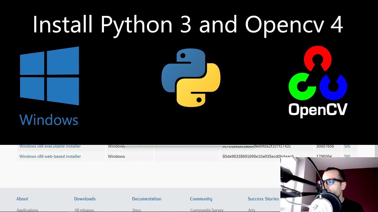 How To Install Python 3 And Opencv 4 On Windows Youtube