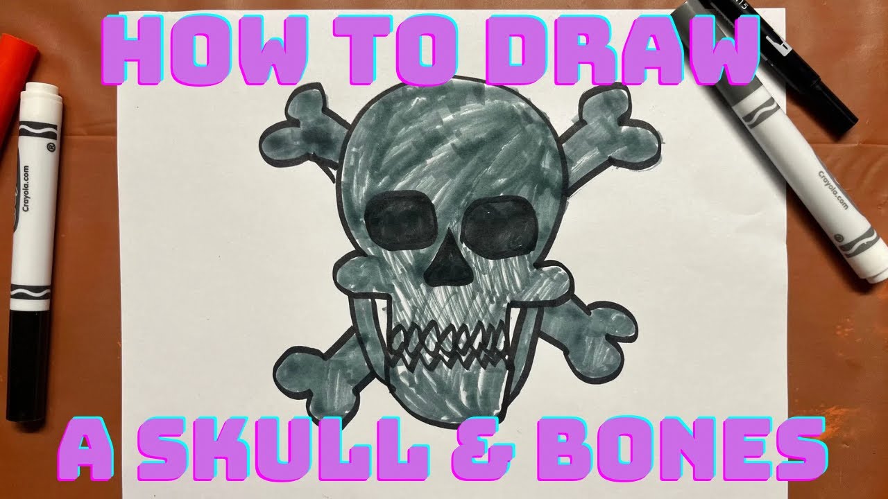 How To Draw Skull And Bones Holder Art Stuido Youtube