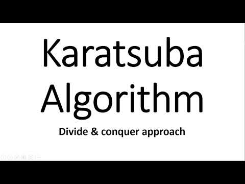 Karatsuba Algorithm Divide Conquer Youtube
