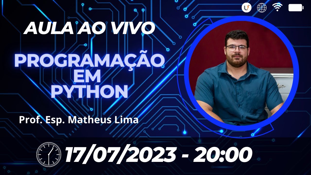 Aula Ao Vivo Programação Em Python Youtube