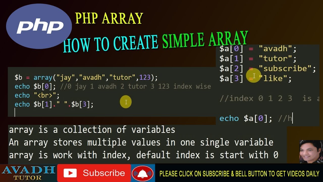 How To Create Php Array Php Array Types Of Array In Php Php