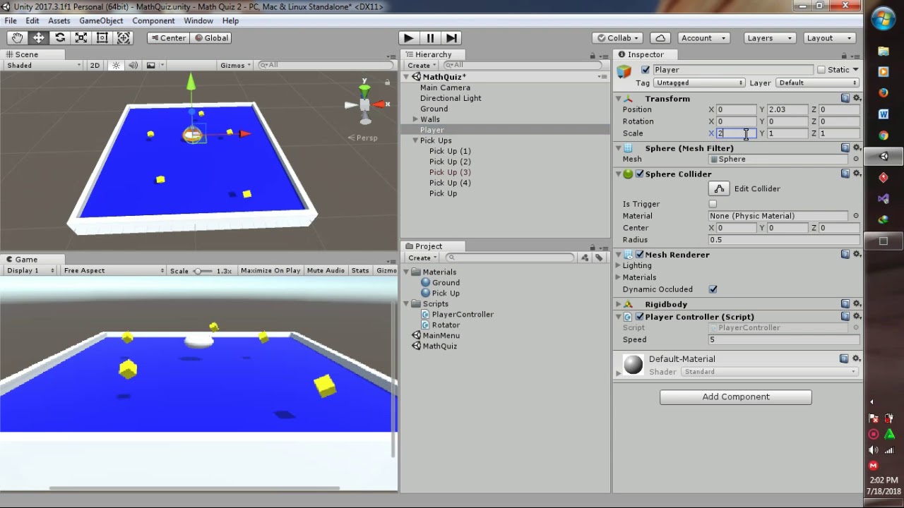 Math Quiz Unity 3d Game Tutorial 3 Youtube