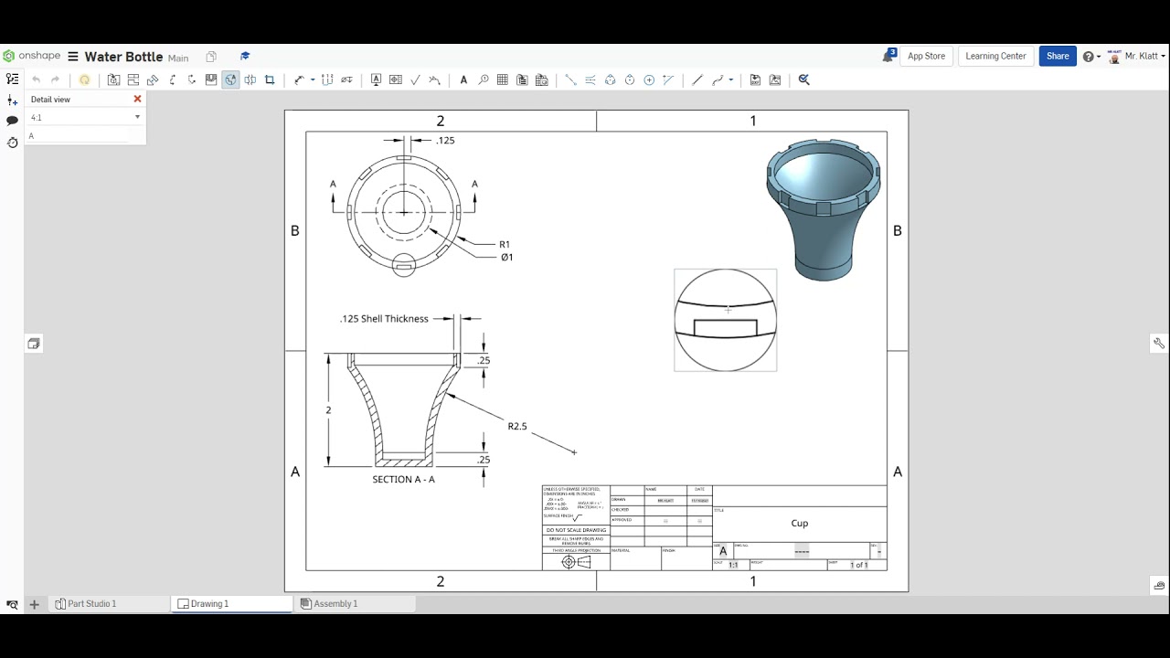 Creating Detail Views In Onshape Youtube