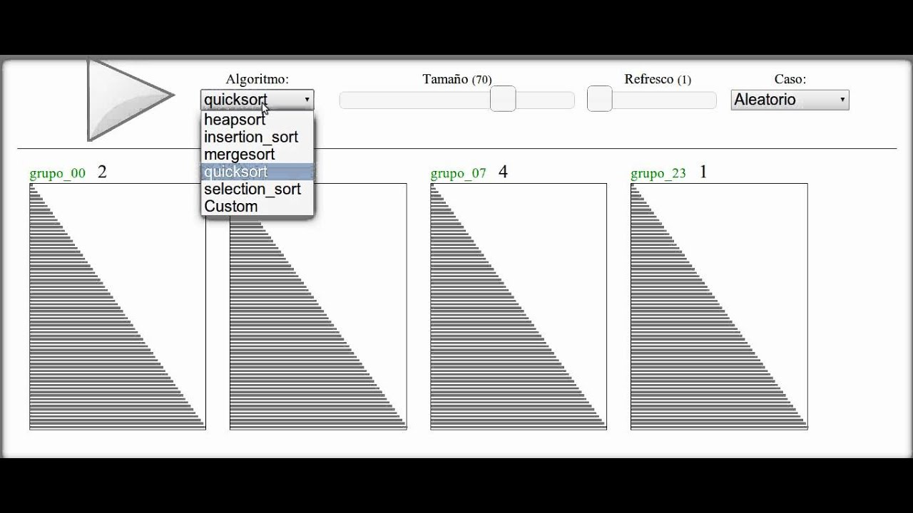 Sorting Algorithms Visualization Youtube