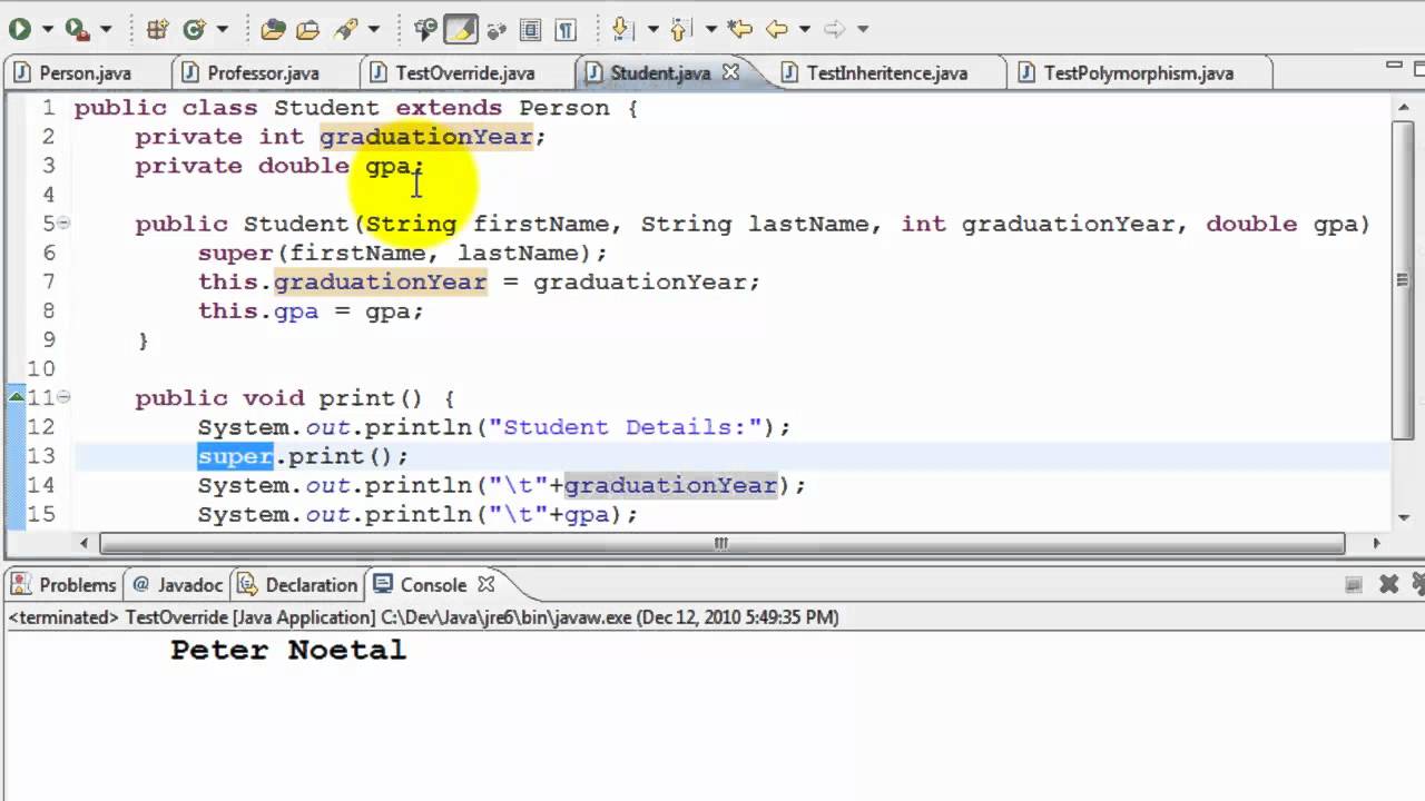 Java Inheritance Tutorial