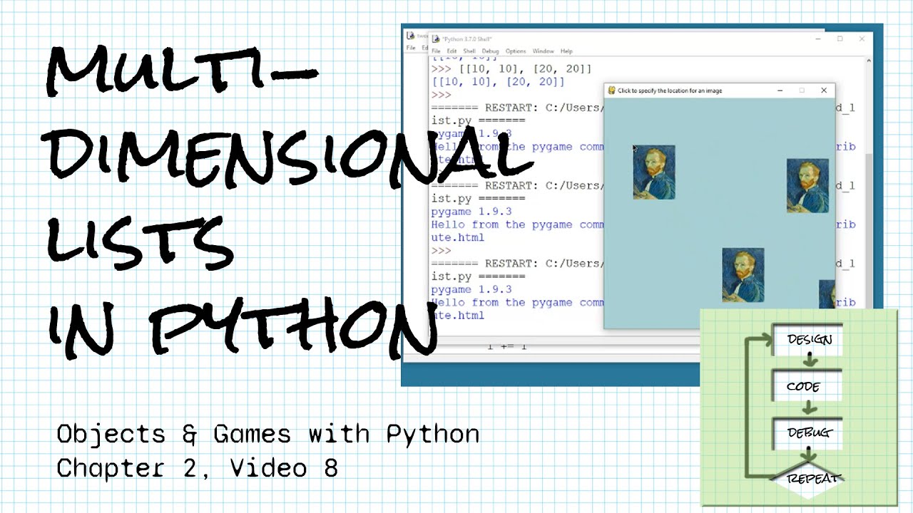 Multi Dimensional Lists In Python Objects Games With Python Chapter