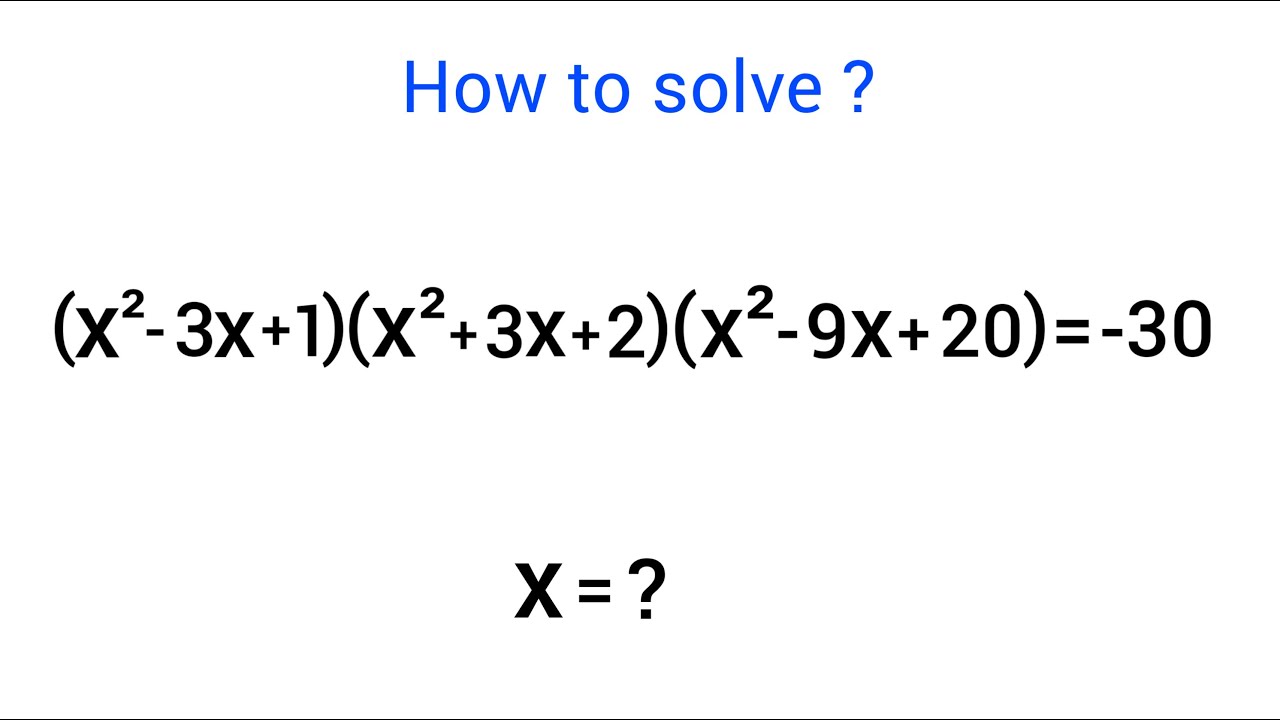 A Nice Math Olympiad Algebra Problem Youtube