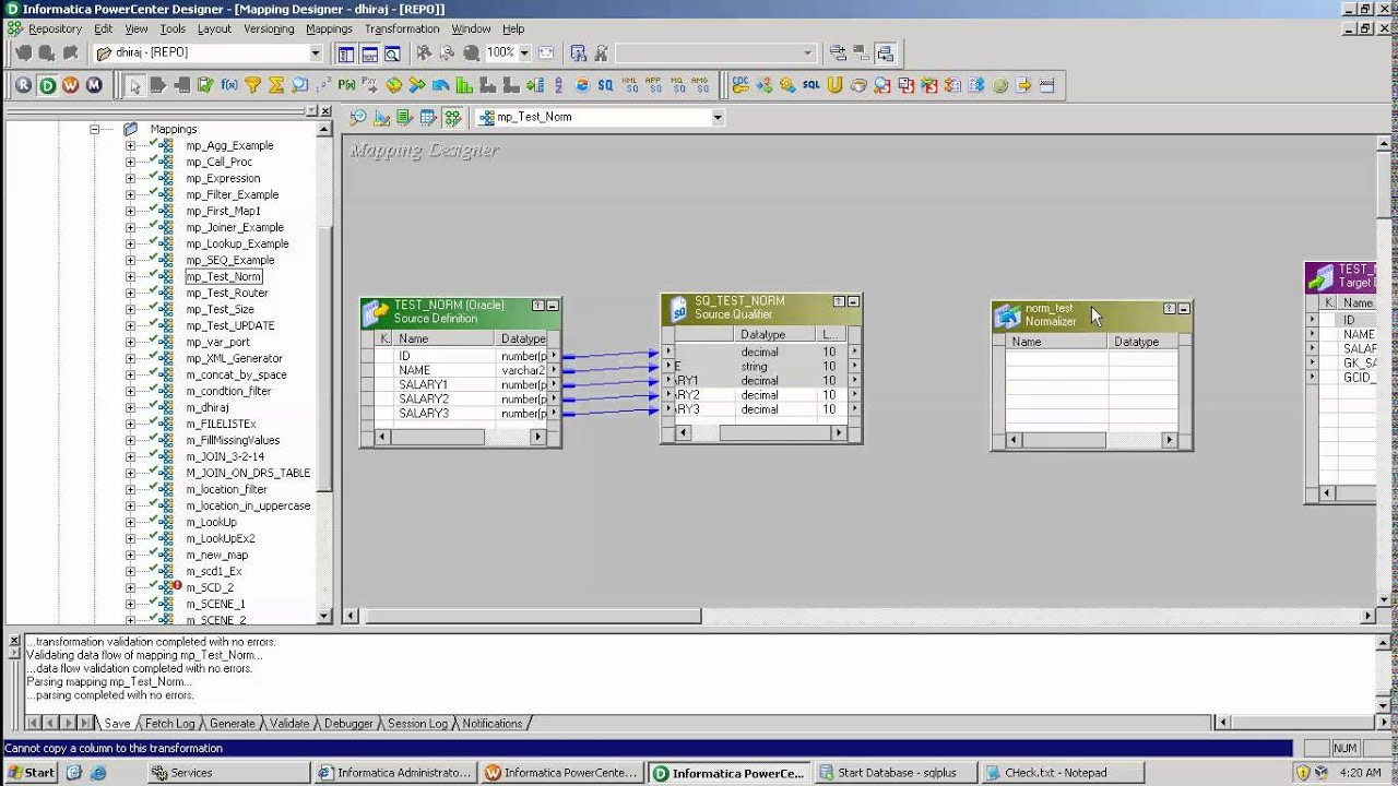 Normalizer Transformation In Informatica Youtube