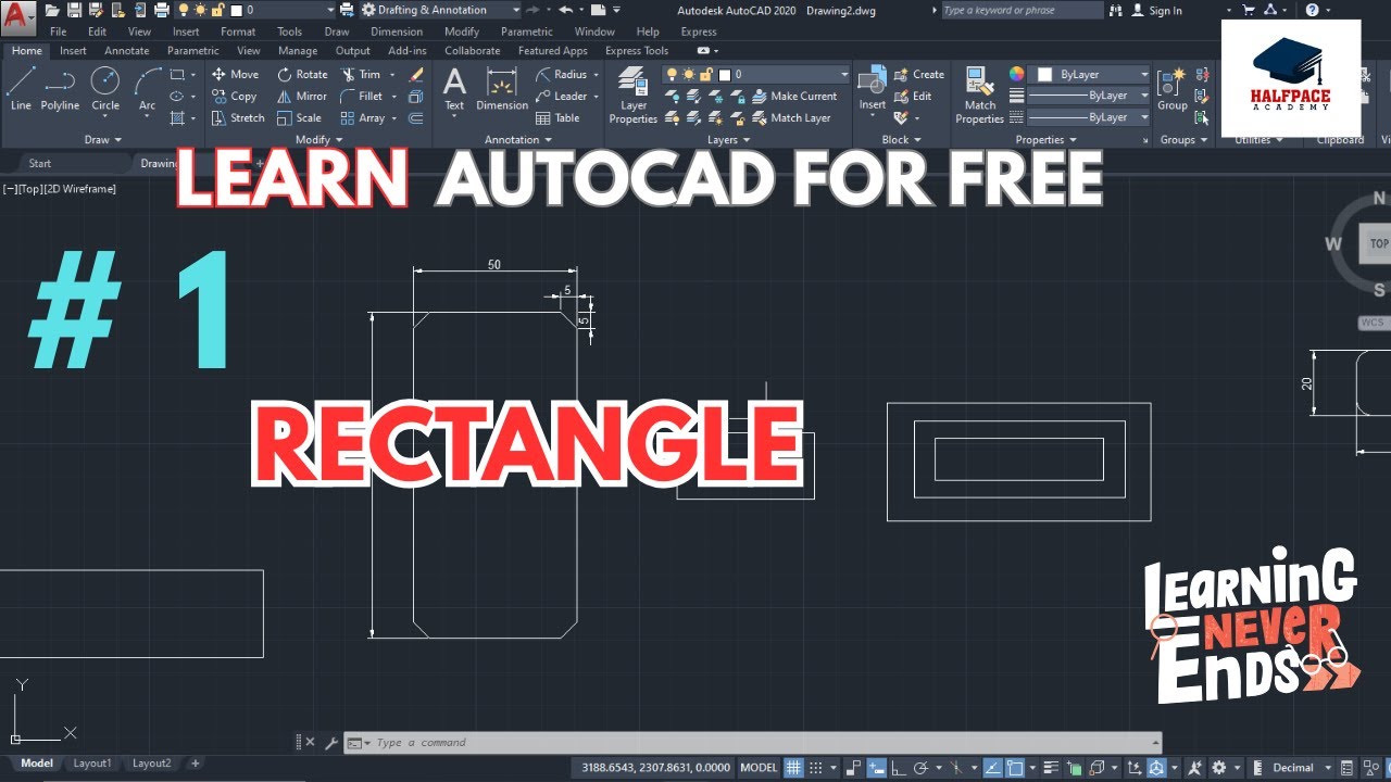 Autocad Rectangle Tutorial For Beginners Complete Guide To Rectangle