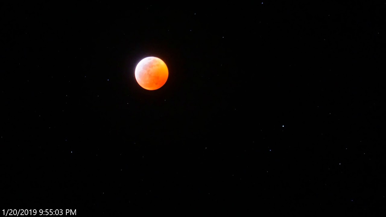 Jan 20 2019 Lunar Eclipse Time Lapse Youtube