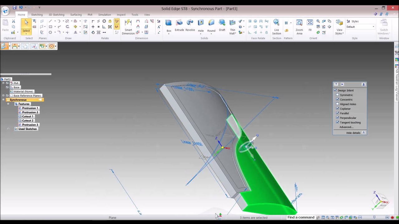 Solid Edge St8 Modelling Youtube