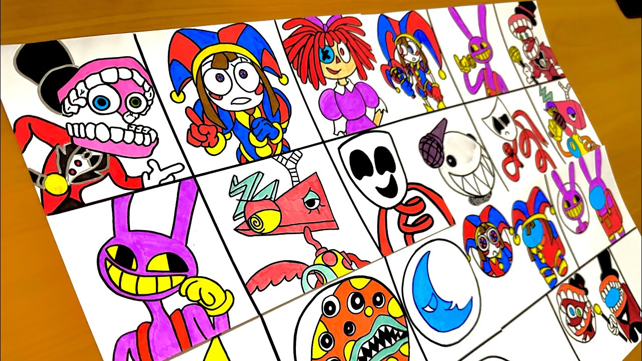 Dibujar El Asombroso Circo Digital Todos Los Personajes рџћє Youtube