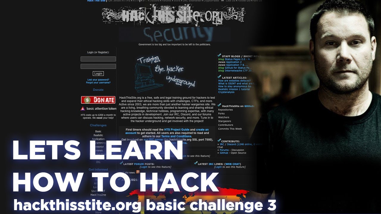 Learn How To Be A Hacker In 2023 Hackthissite Org Basic 3 Youtube