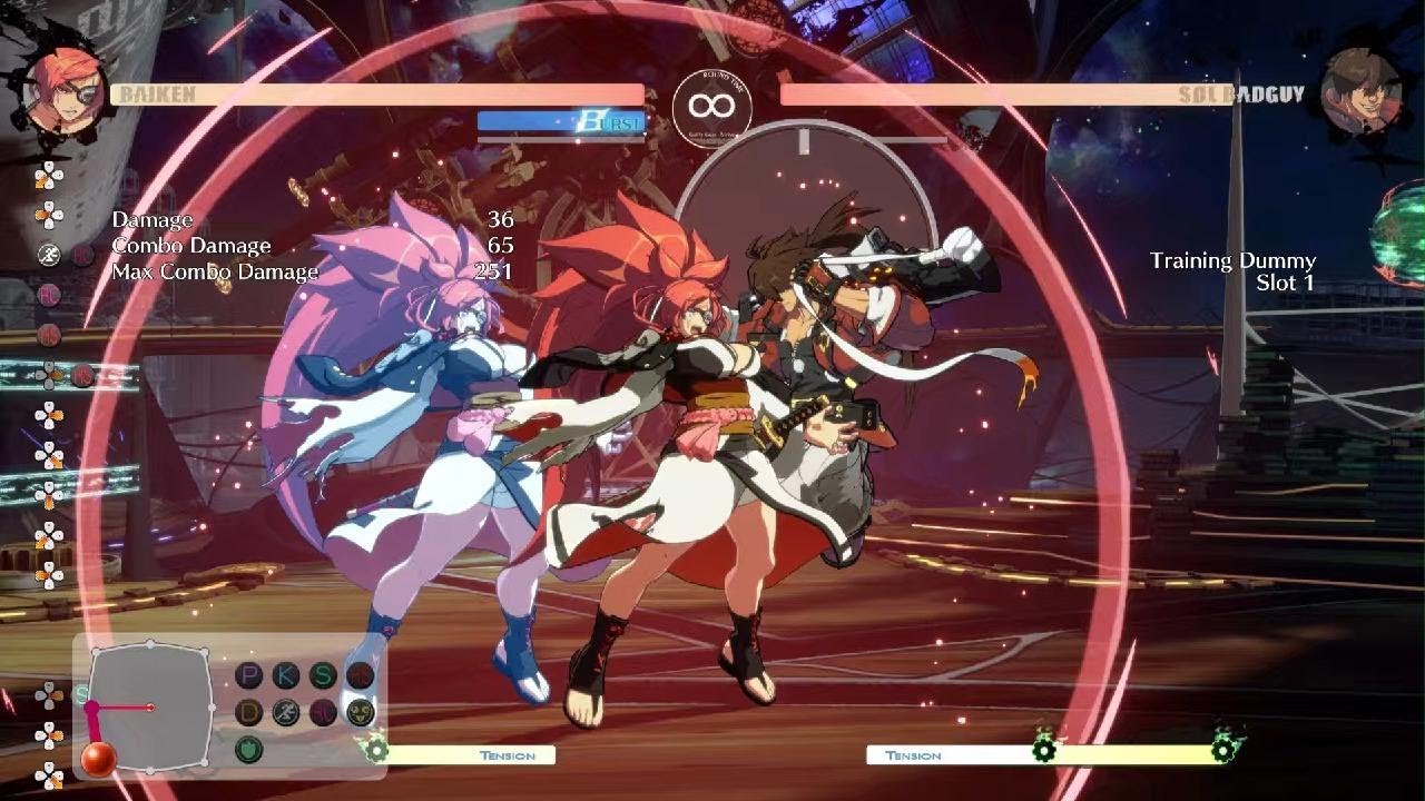 Baiken Mid Screen Burst Punish Youtube
