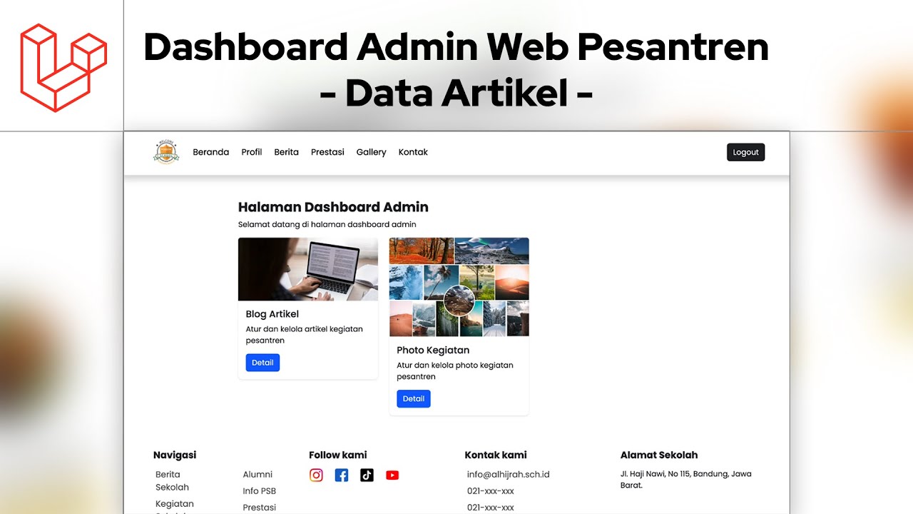 рџњџ 11 Dashboard Admin Web Pesantren Dengan Laravel Youtube
