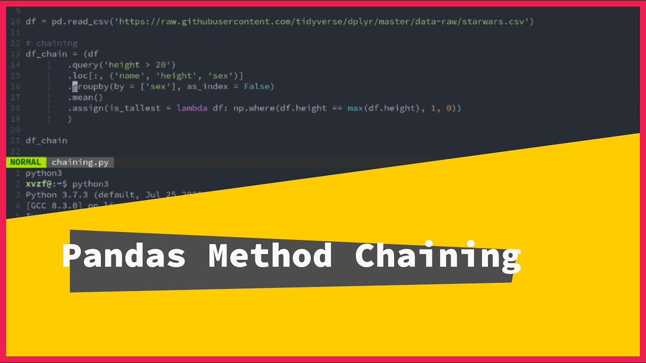 Pandas Method Chaining Youtube