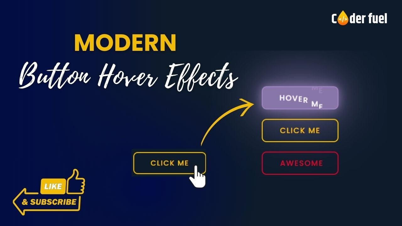 Creative Button Hover Effect Using Html And Css And Javascript Youtube