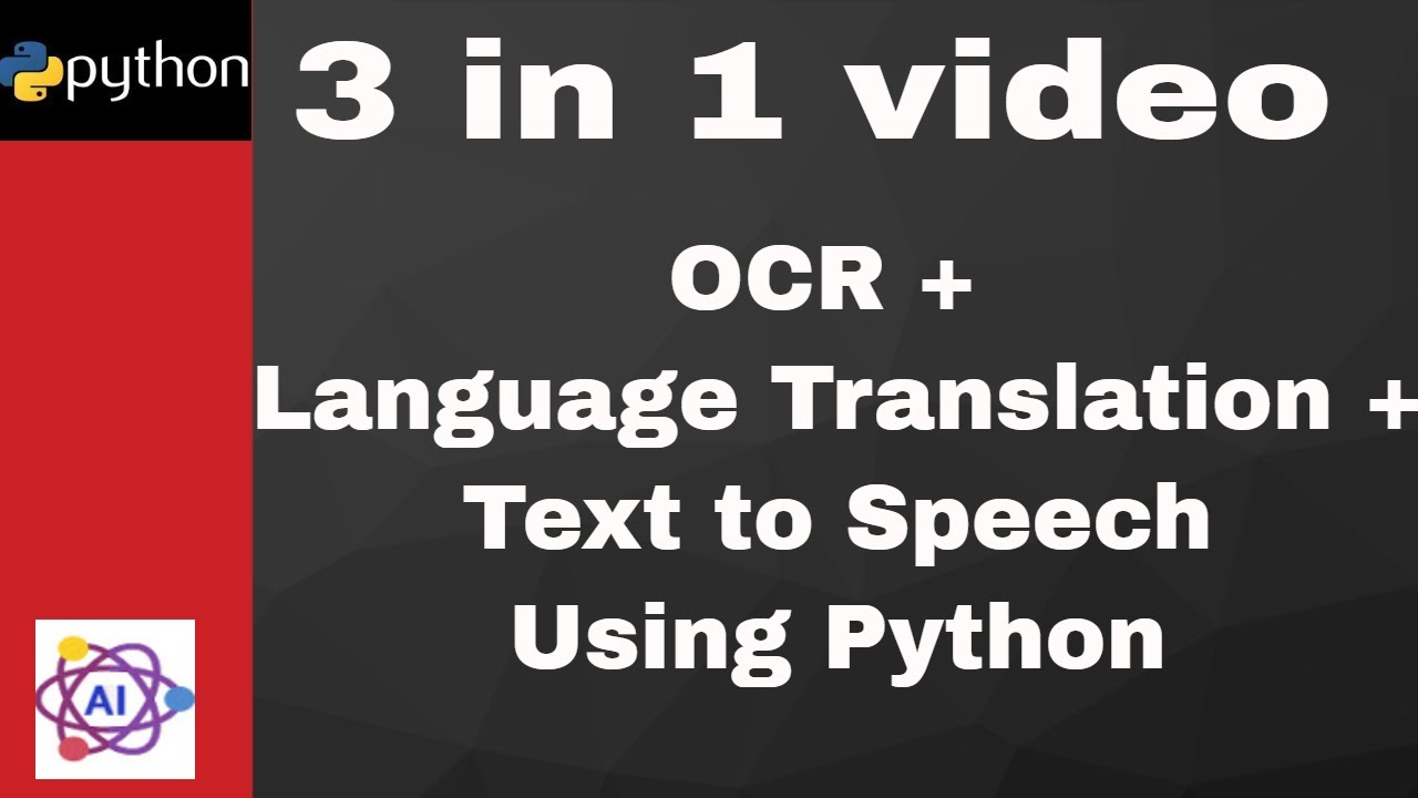 Simple Python Project Ocr Language Translation Text To Speech