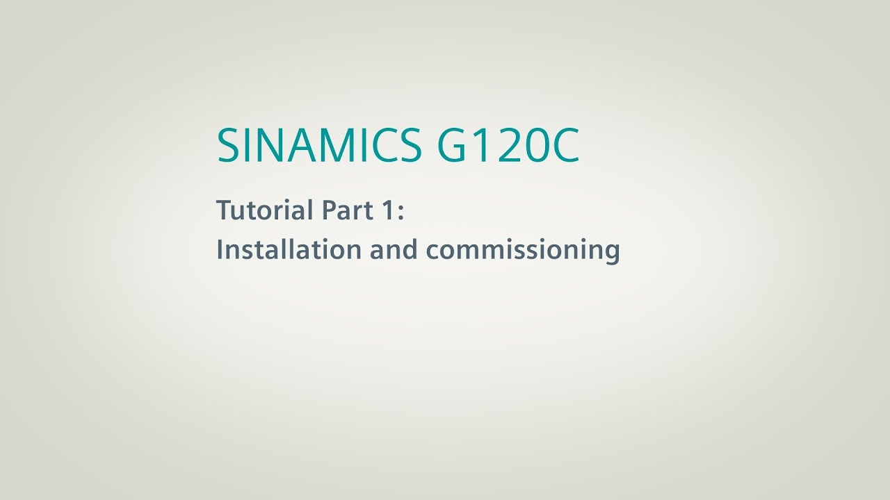 Sinamics G120c Converter Tutorial Part 1 Youtube