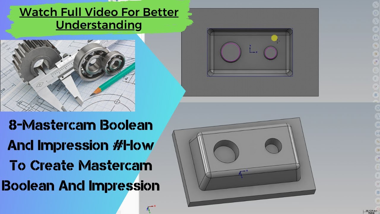 33 Mastercam Boolean And Impression How To Create Mastercam Boolean