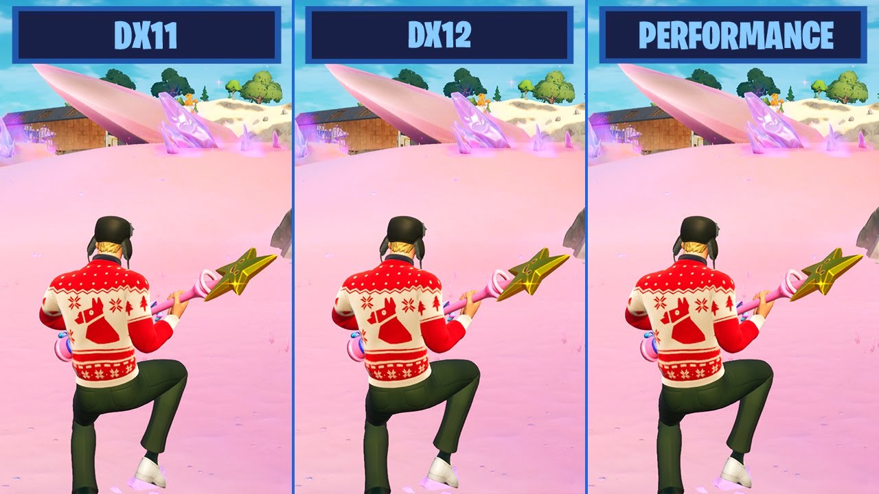 Fortnite Dx11 Vs Dx12 Vs Performance Mode Performance Comparison