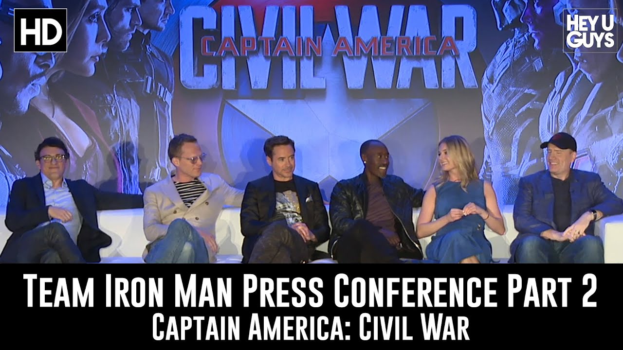 Captain America Civil War Press Conference Part 2 Team Iron Man