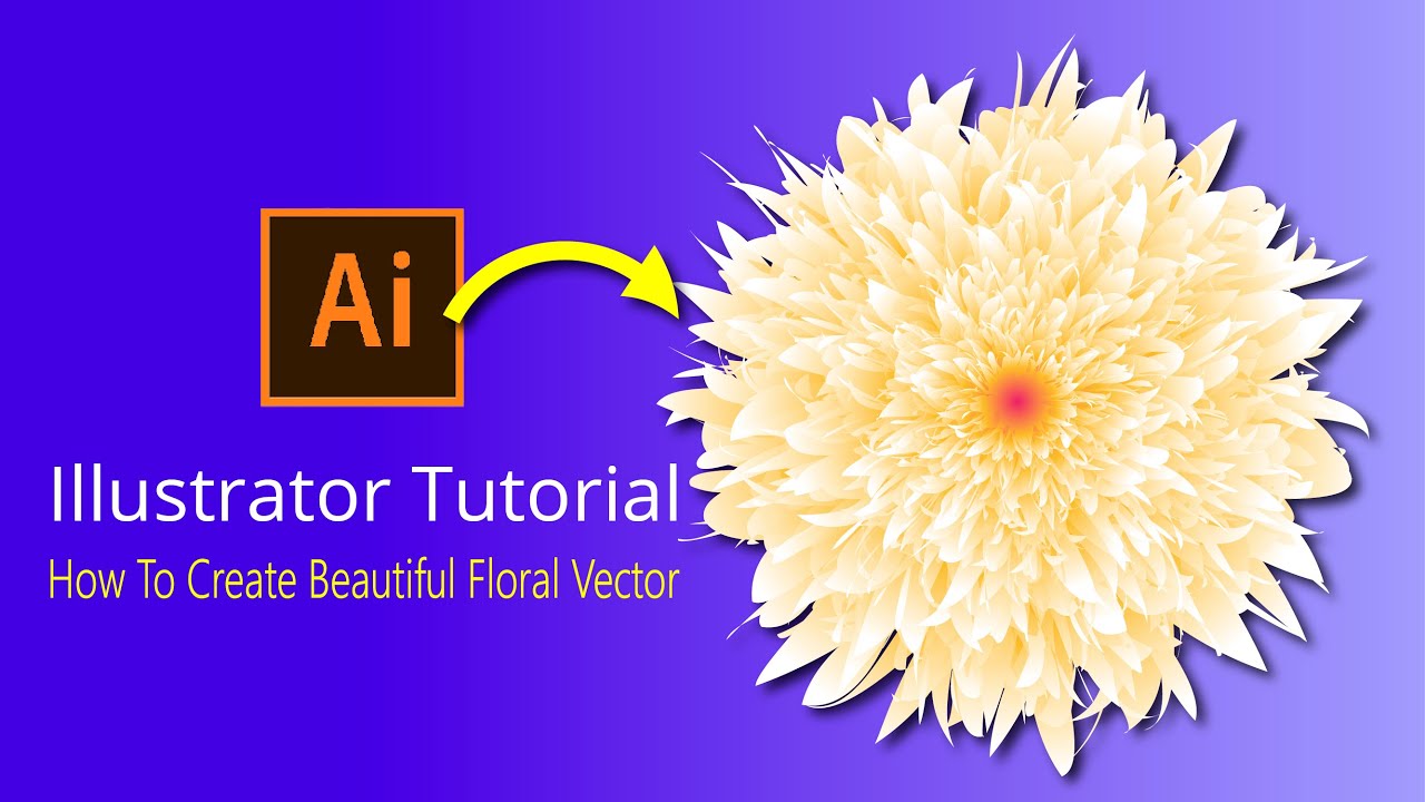 How To Create Beautiful Floral Vector In Illustrator Using Blend Tool