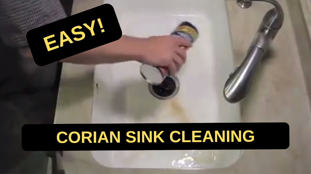 How To Easily Clean Your Corian Solid Surface Kitchen Sink Youtube