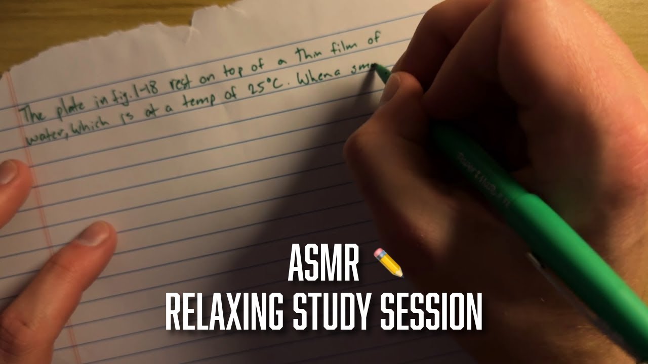Asmr Relaxing Study Session Youtube