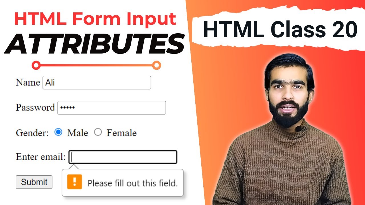 Html Tutorial All Html Form Attributes Input Attributes Html Full
