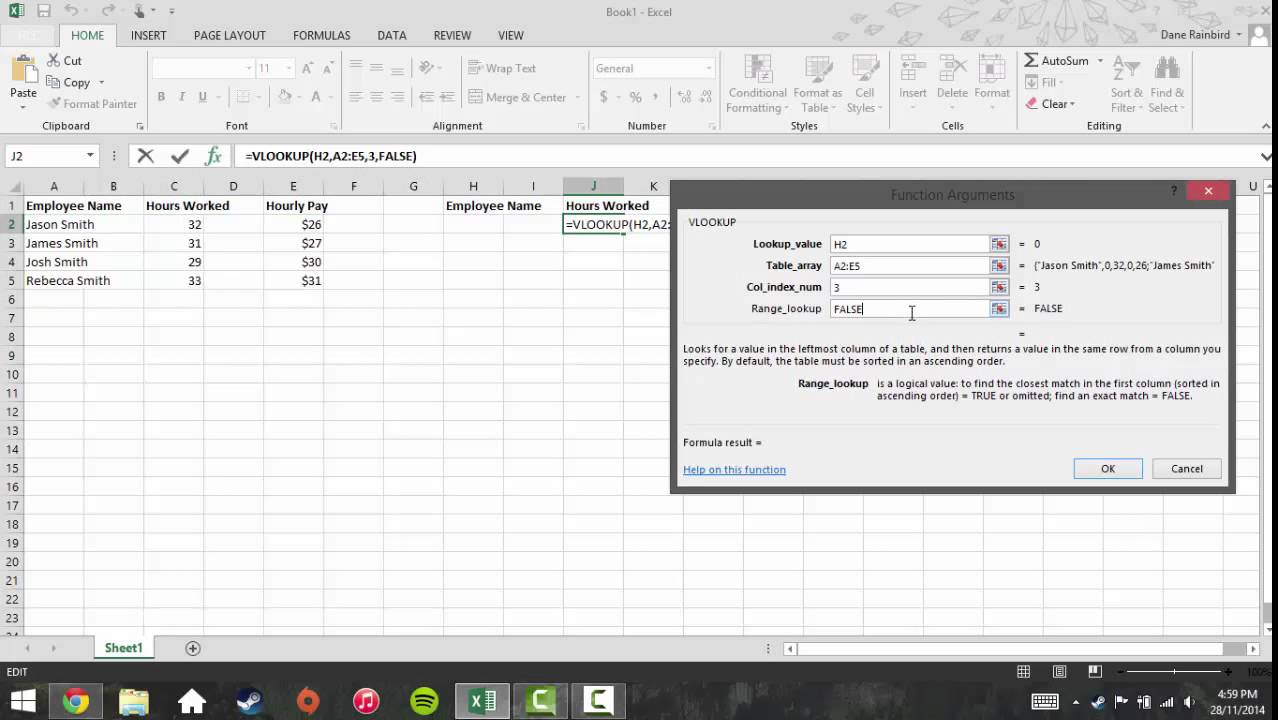 Excel Tutorial Vlookup Youtube