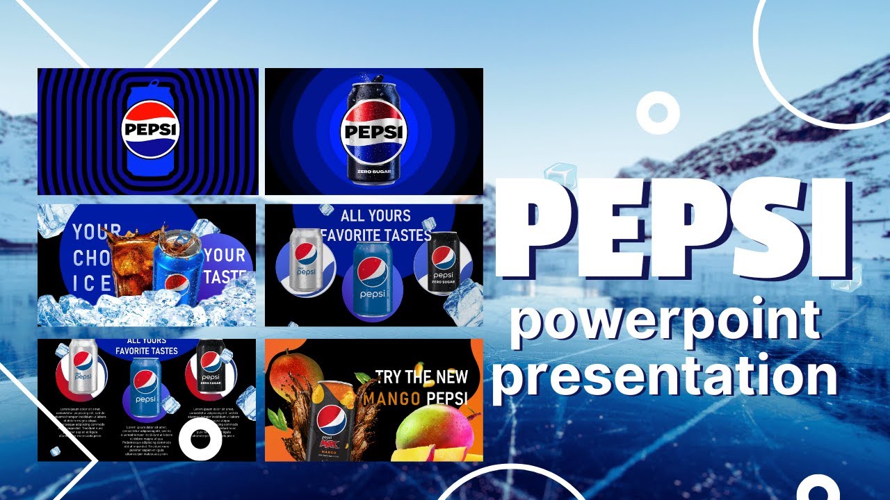 Pepsi Theme Powerpoint Presentation 2023 Tutorial Free Template