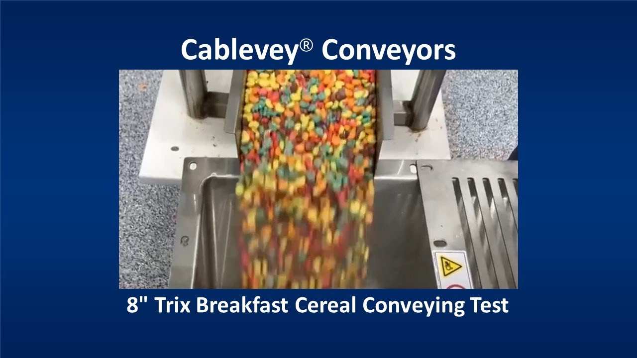 Cablevey Conveyors 8 Trix Breakfast Cereal Conveying Test Youtube