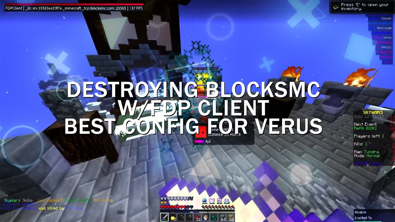 Destroying Blocksmc W Fdp Client Free Config For Fdp Client Bypass