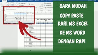 Cara Copy Paste Tabel Dari Ms Excel Ke Ms Word Dengan Rapi Kalam Sufi ...